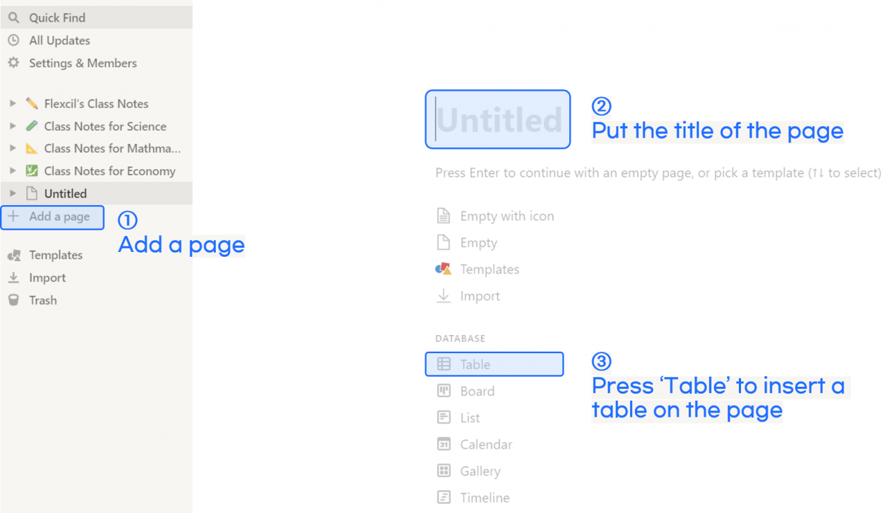 Create a lecture note archive using Notion - Flexcil