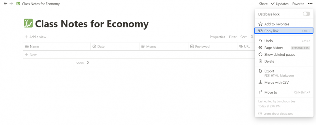 Create a lecture note archive using Notion - Flexcil