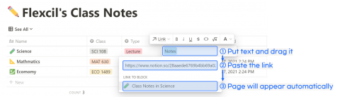 Create a lecture note archive using Notion - Flexcil