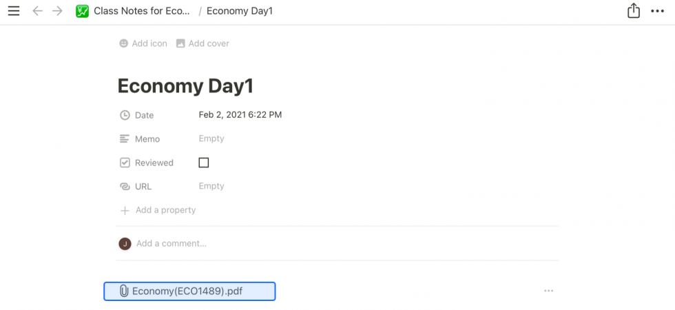 Create a lecture note archive using Notion - Flexcil