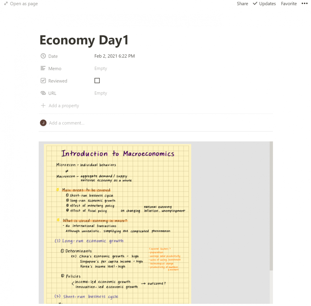 Create a lecture note archive using Notion - Flexcil