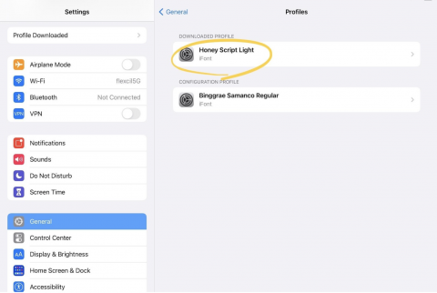 How to download the font for free from DaFont and install it on an iPad ...